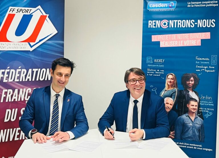 Signature du partenariat FFSU-CASDEN. - sport-u.com